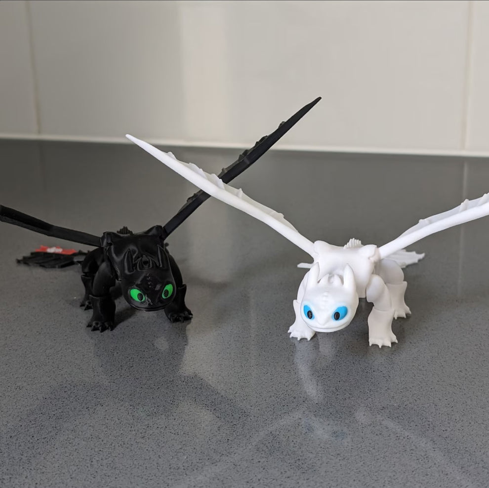 Toothless and Light Fury – Stellar 3D Printing